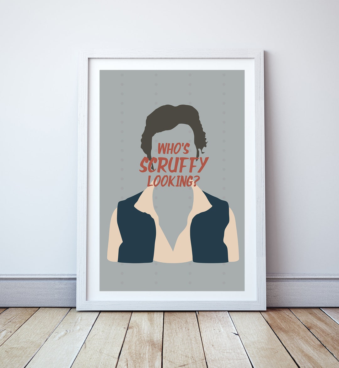 Who's Scruffy Looking? - Minimal Print, Film Quote, Classic Movies - Etsy