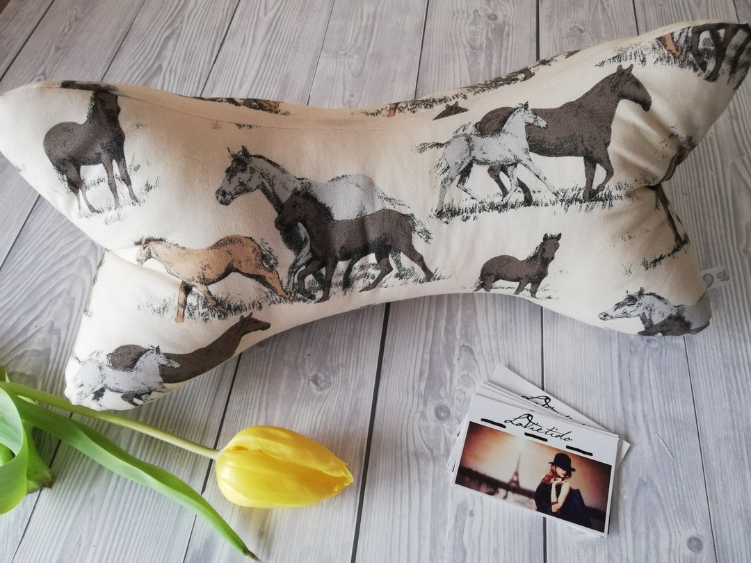 Reading Bone Horse Reading Pillow Relaxing Pillow Bookmark Fabric ...