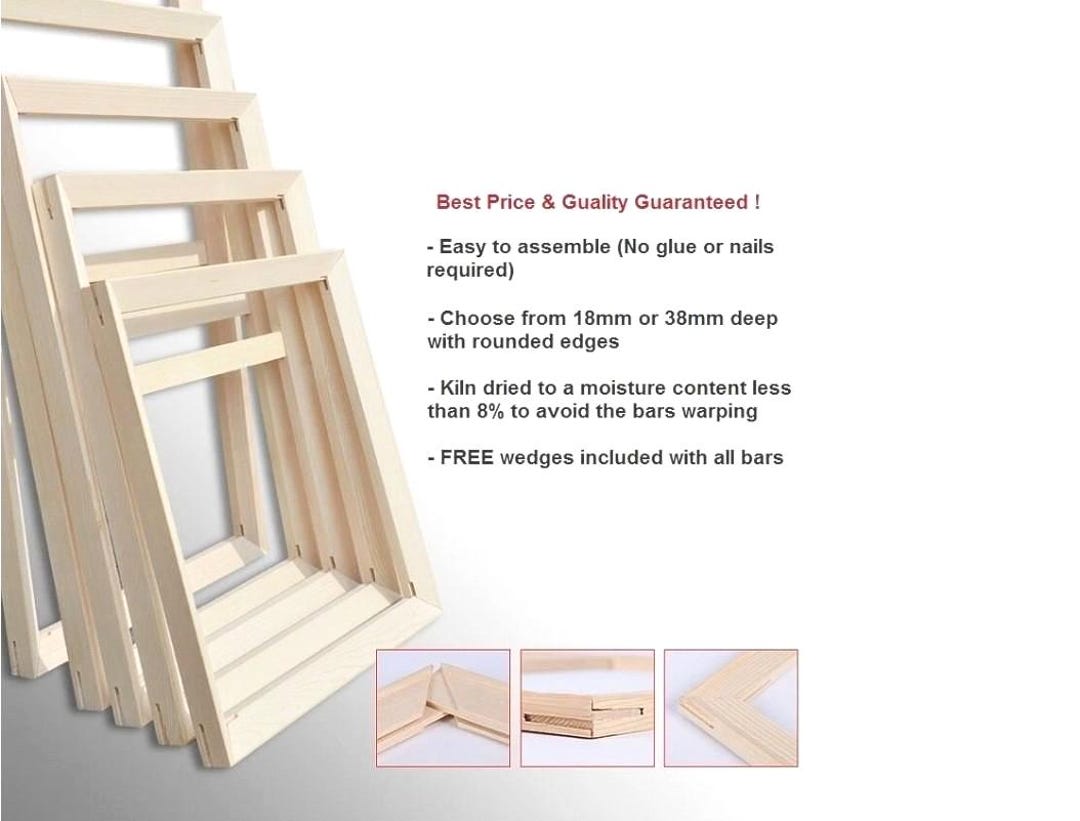 Pine Wood Canvas Stretcher Bars: Easy Assemble, No Glue - Etsy