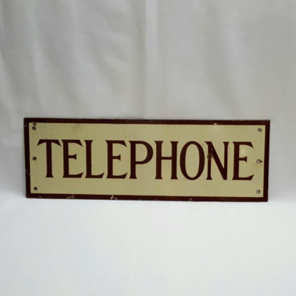 Antique Telephone Signs - Etsy