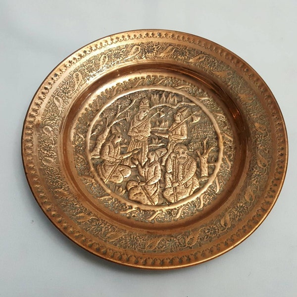 Antique Indian Copper Plate - Etsy