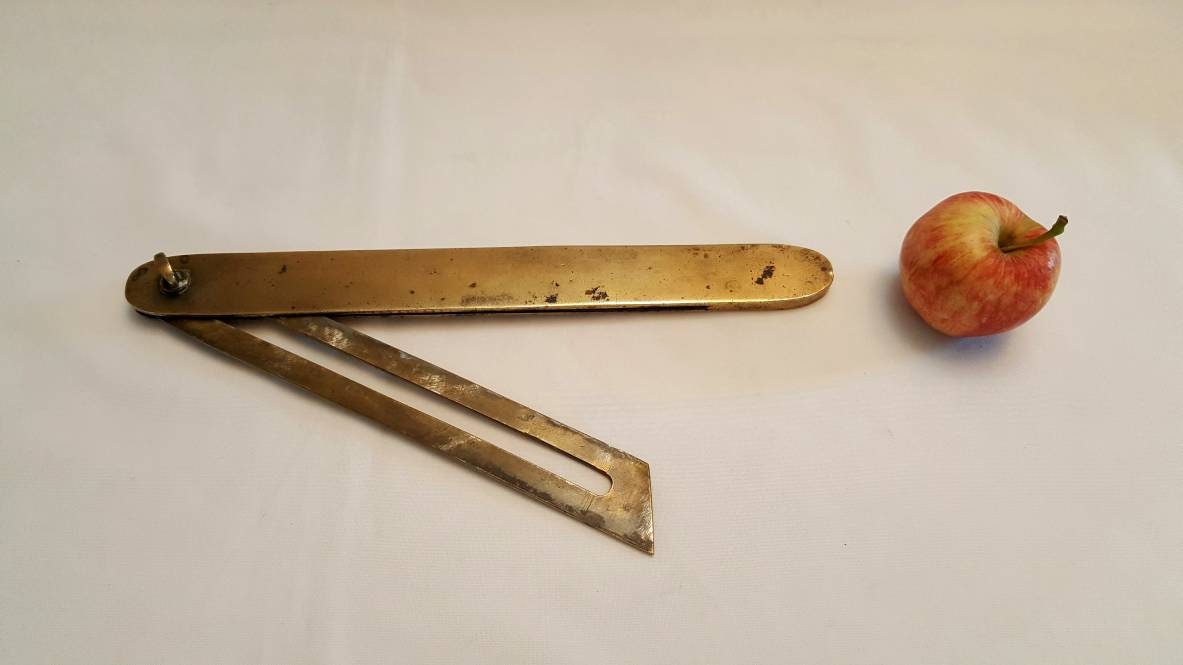 Antique Sliding Bevel a Rare Early Antique Solid Brass - Etsy