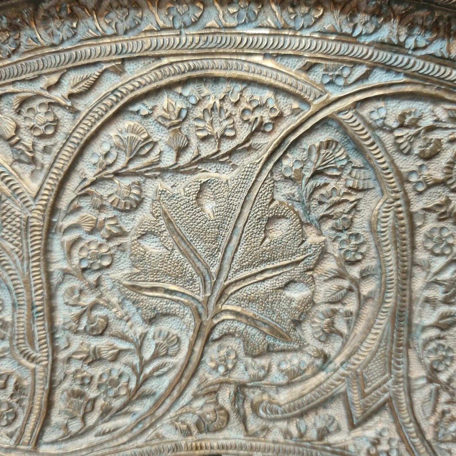 An Attractive Antique Northern Indian Kashmiri Copper Tray or Wall ...