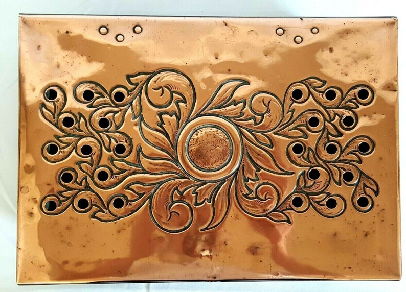 Arts & Crafts Copper Food Warmer Plate. Art Nouveau Repousse | Etsy UK