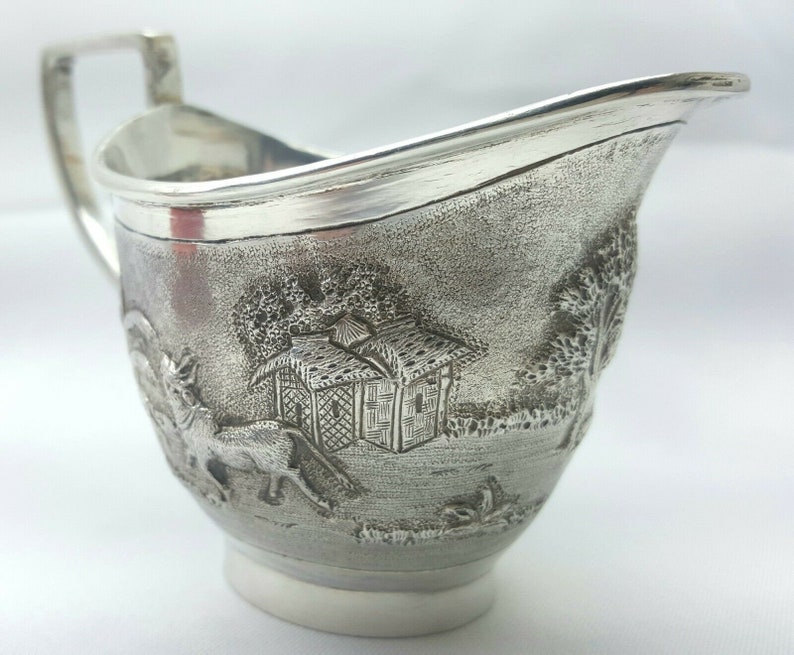 Antique Middle Eastern Silver Jug With Finely Worked Chased | Etsy