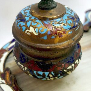 French Enamel Inkstand - a 19th Century Champleve Enamel and Ormolu ...