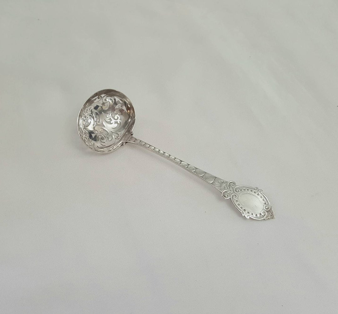 Silver Sugar Sifter - a Mid Victorian Solid Silver Sugar Sifting Spoon ...