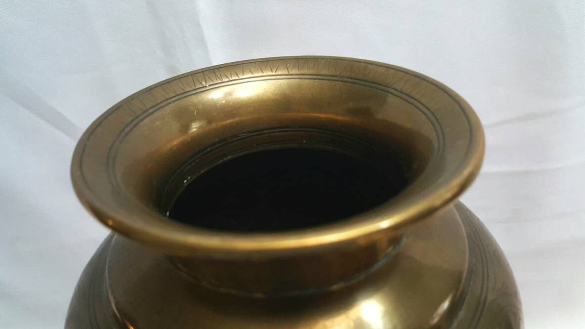 Indian brass lota water vessels a good pair of Hindu puja | Etsy
