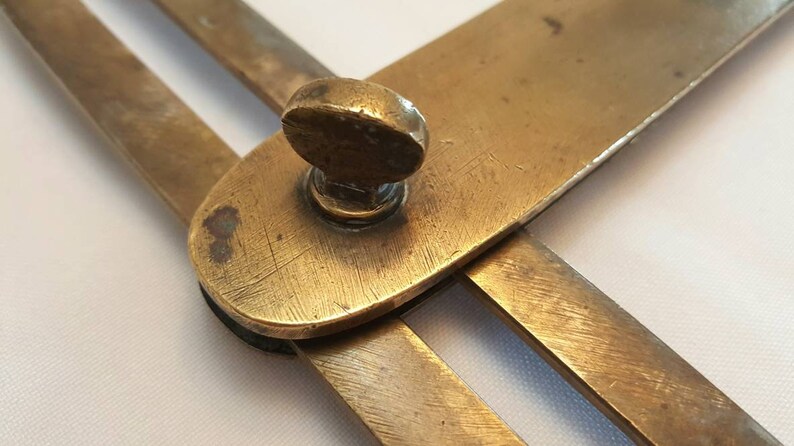 Antique Sliding Bevel a Rare Early Antique Solid Brass - Etsy