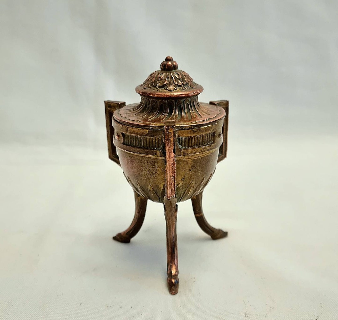 French Trinket Box - an Unusual and Charming Little Antique Patinated ...
