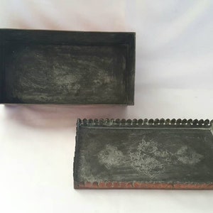 Antique Indian Copper Box an Unusual Large Rectangular Etched Copper ...