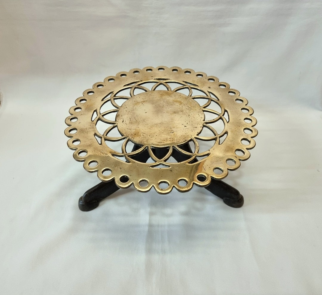 Antique Brass Trivet - an Unusual Early 19th Century Georgian Style ...