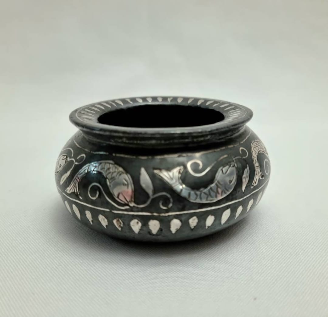 Antique Bidriware Bowl a Genuine Early 20th Century Indian Bidriware ...
