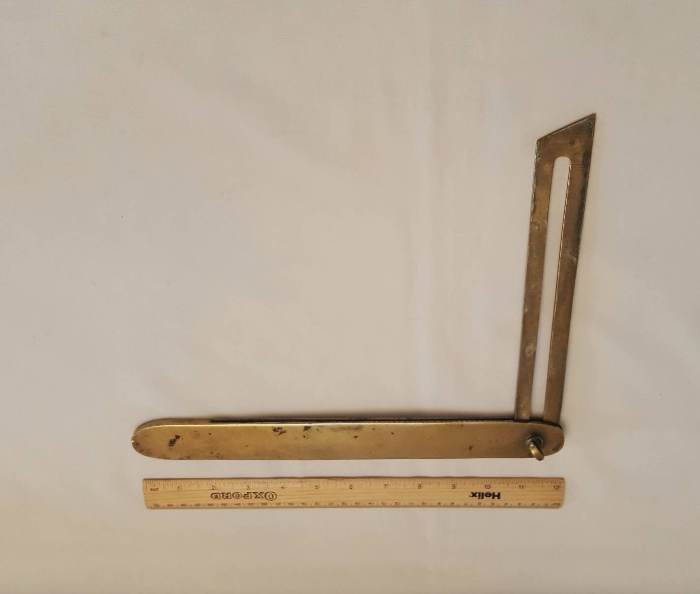 Antique Sliding Bevel a Rare Early Antique Solid Brass - Etsy