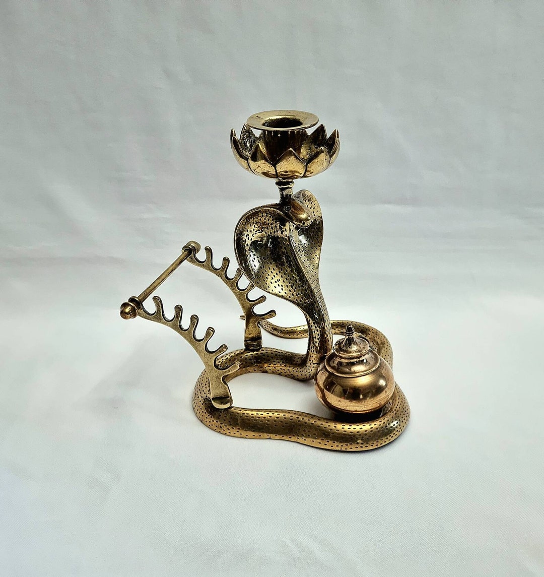 Vintage Indian Inkstand - an Unusual South Asian Brass Inkstand ...