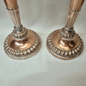 Georgian Candle Holders - a Pair of Early 19th Century Old Sheffield ...