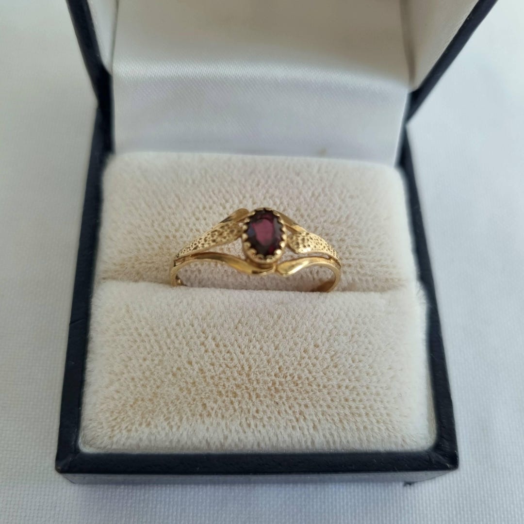 9ct Gold Ruby Ring - Birmingham 1995 - Size R - Etsy