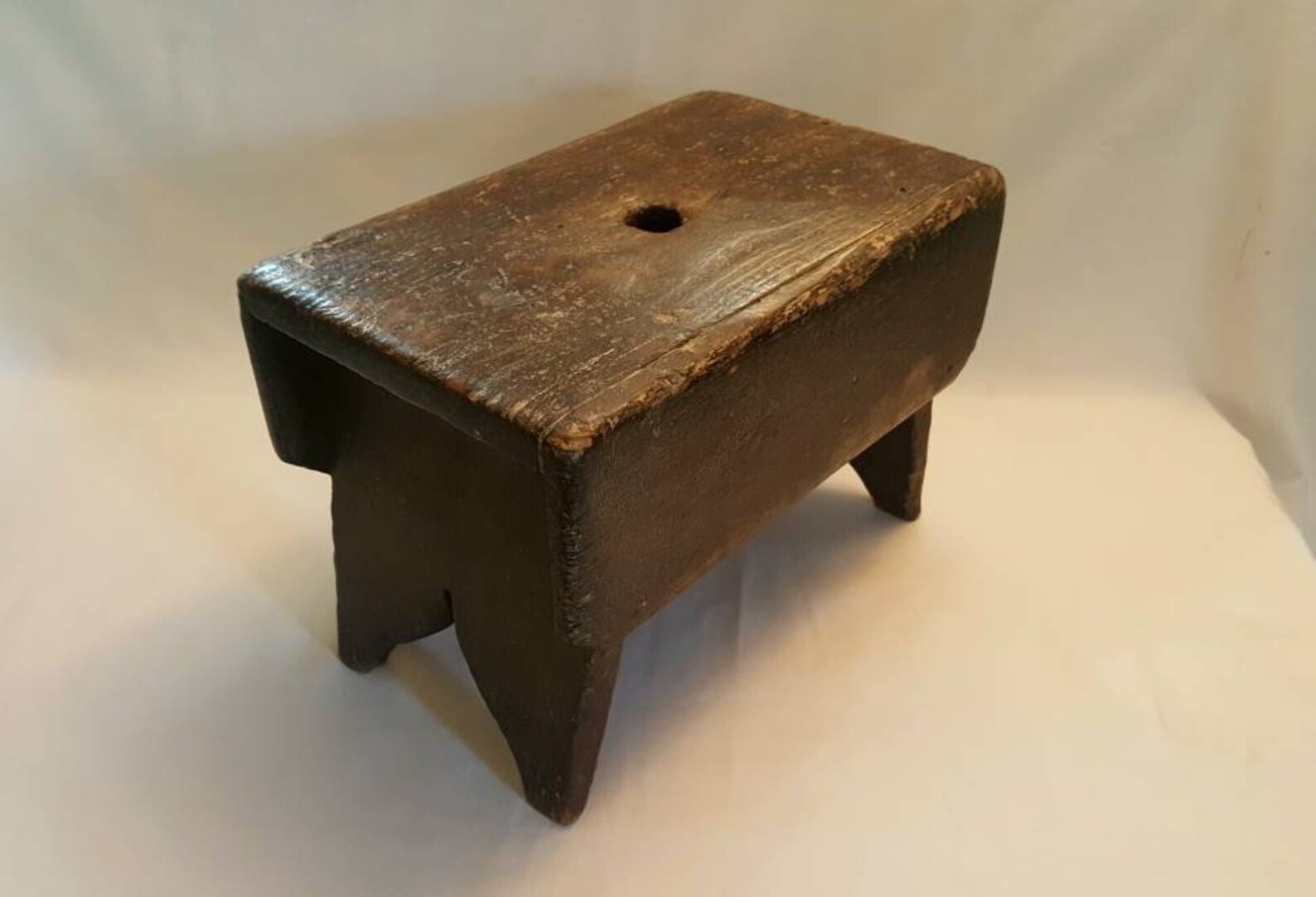 Antique pine footstool a simple country style rustic pine | Etsy