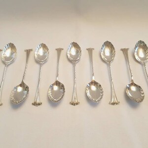 Twelve Silver Spoons an Attractive Edwardian Set of 12 - Etsy