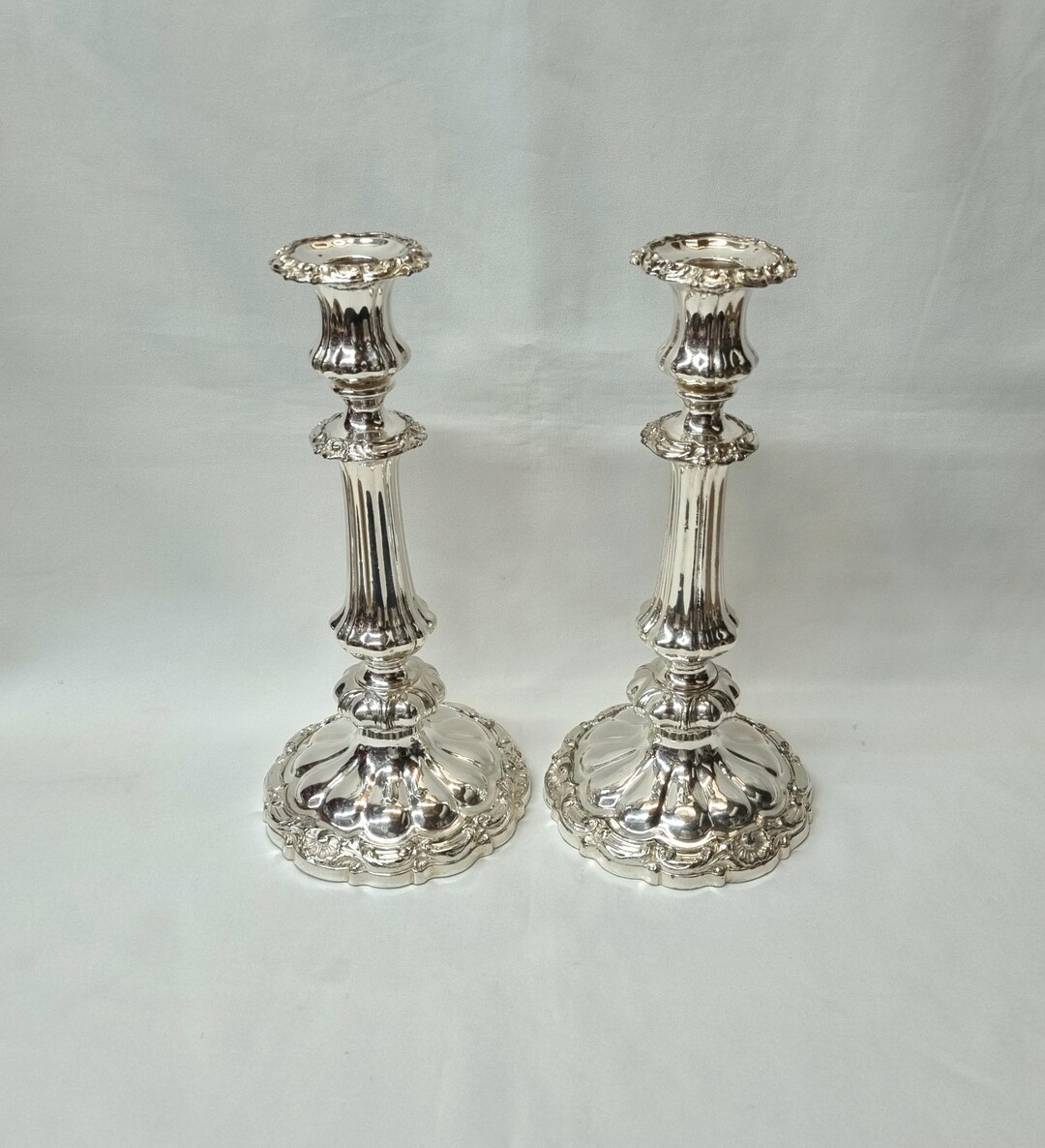 Antique Candlesticks a Fine Pair of Early 19th Century Old Sheffield ...
