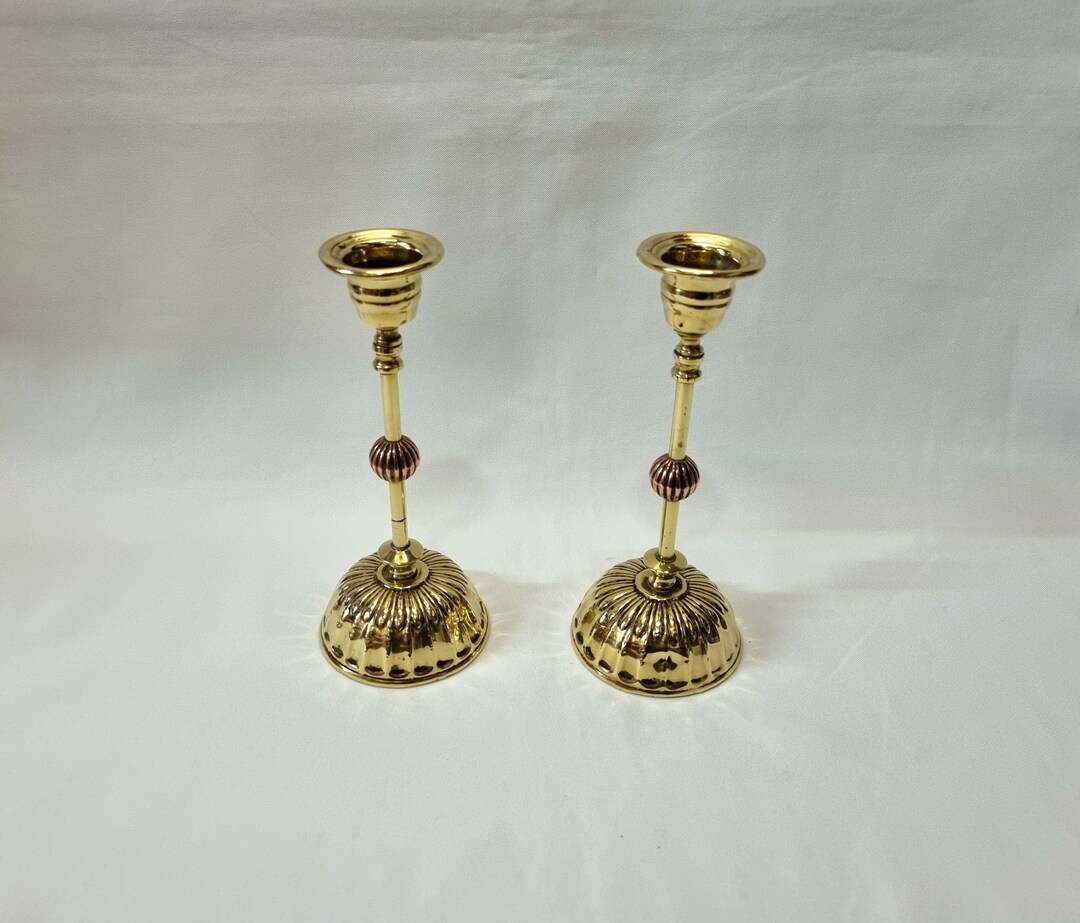 Arts & Crafts Candlesticks - a Pair of Arts and Crafts Movement Bi ...