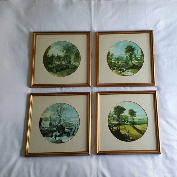 Framed Lithographs Set - Etsy