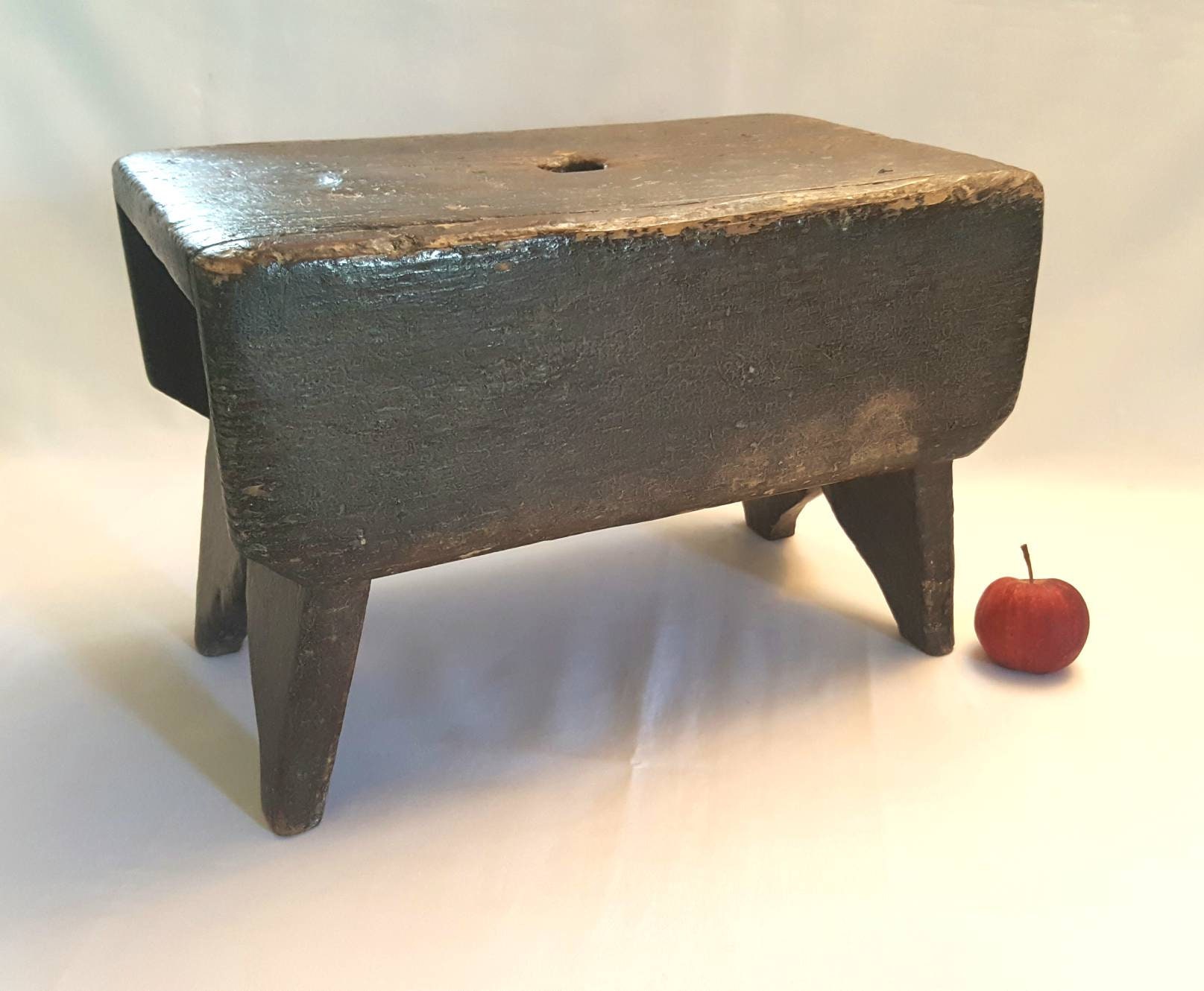 Antique pine footstool a simple country style rustic pine | Etsy