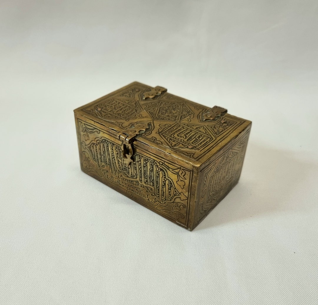 Antique Islamic Casket - a Small and Attractive Vintage Middle Eastern ...