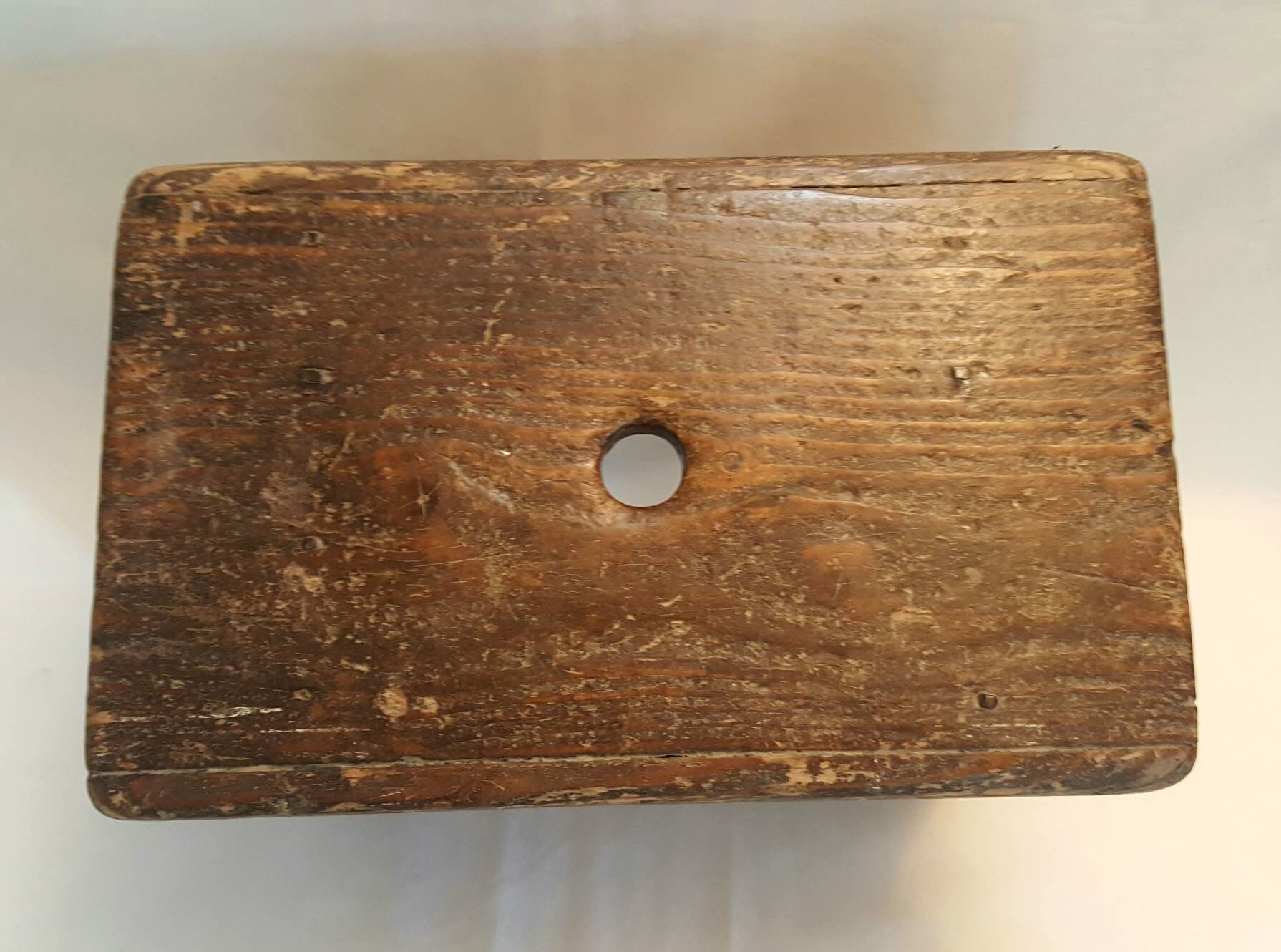 Antique pine footstool a simple country style rustic pine | Etsy