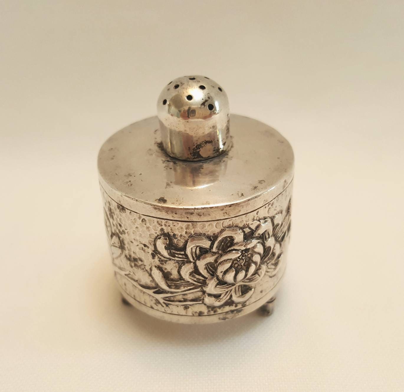 Chinese Silver Pepperette - an Antique Far Eastern Small Silver ...