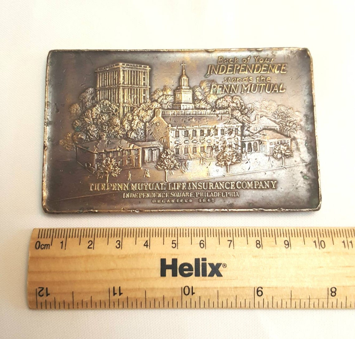 Antique Bronze Paperweight Advertising Piece Made for the | Etsy