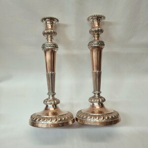 Georgian Candle Holders - a Pair of Early 19th Century Old Sheffield ...