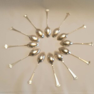 Twelve Silver Spoons an Attractive Edwardian Set of 12 - Etsy