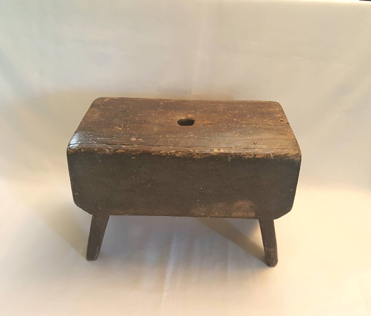 Antique pine footstool a simple country style rustic pine | Etsy