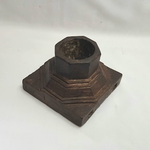 Antique Indian Plinth - a 19th Century Carved Hardwood Pillar Base ...