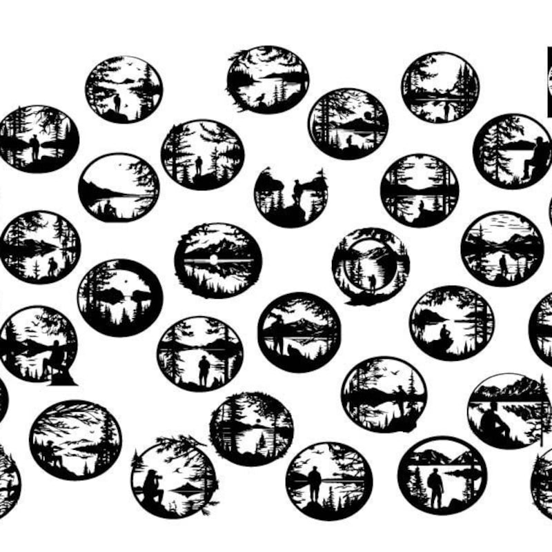 Lake Scene Svg - Etsy Canada