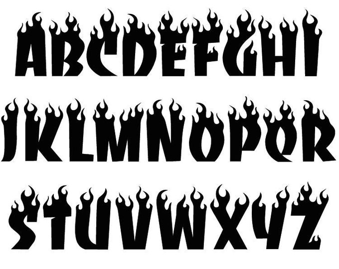 Fire Alphabet, Flame Font, SVG, PNG, DXF - Etsy Canada