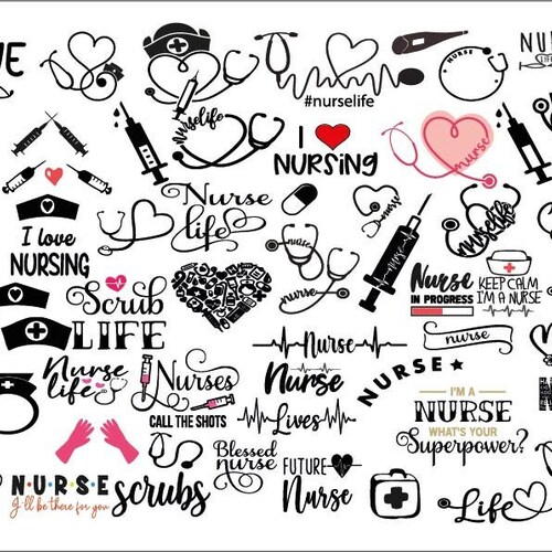 NURSE BUNDLE SVG Medical Svg Nursing Svg Nurse Life - Etsy