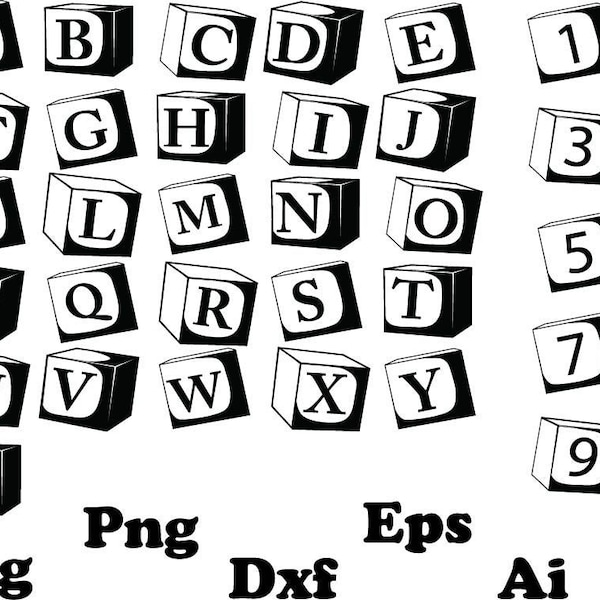 Building Blocks Font - Etsy