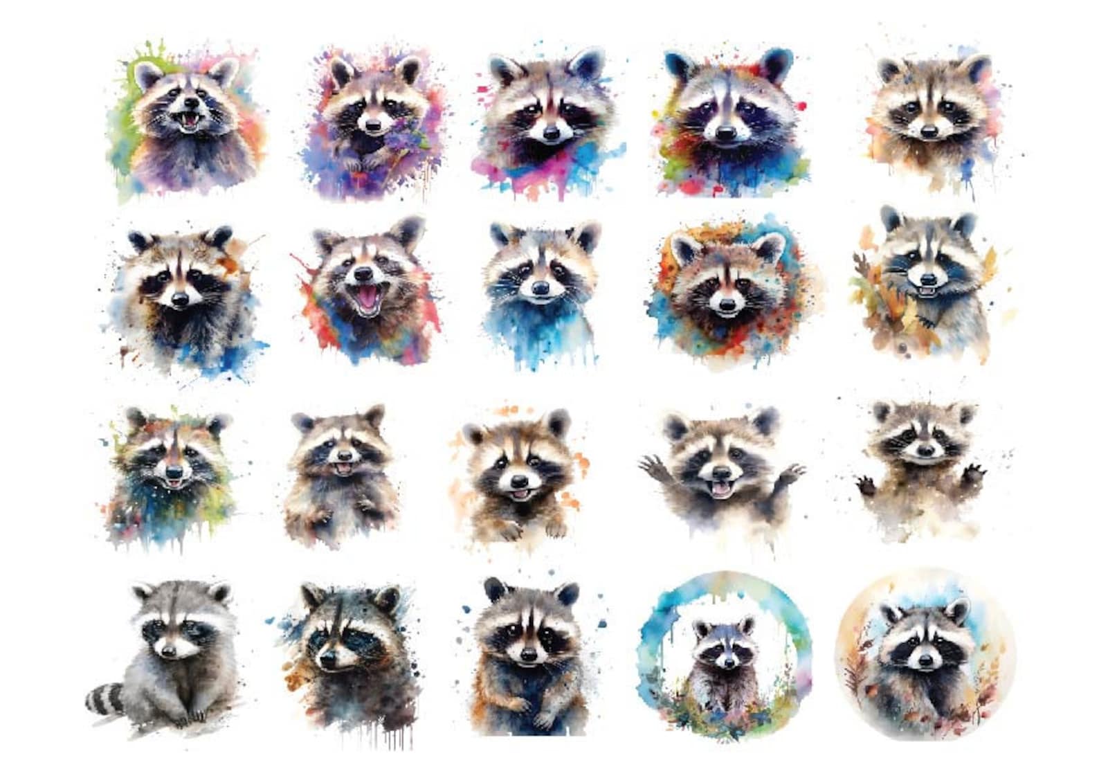 Watercolor Raccoon Png , Raccoon Clipart, Raccoon Png , Raccoon Baby ...