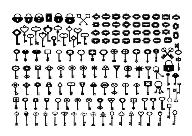 KEYS BUNDLE SVG Keys Svg Keys Cricut Keys Clipart Keys - Etsy