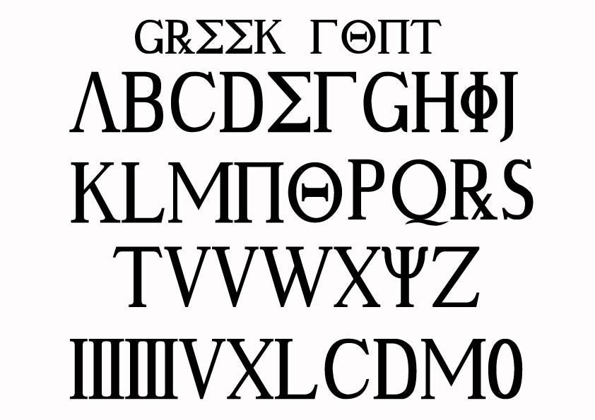 Greek Font Svg, Greek Font TTF, Greek Alphabet Omega Psi Phi SVG, Greek ...