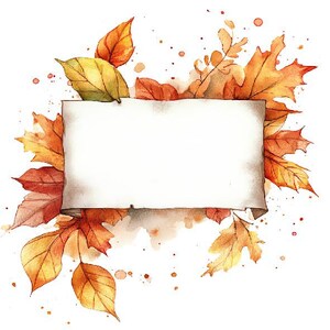 Watercolor Fall Frame Clipart, Watercolor Autumn Frame, Autumn Frames ...