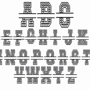 CHEVRON FONT SVG , Chevron Font Split Svg , Monogram Chevron Svg ...