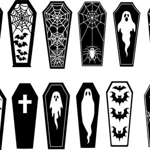 Halloween Coffins Svg Bundle, Spooky Season Svg, Halloween Clipart ...
