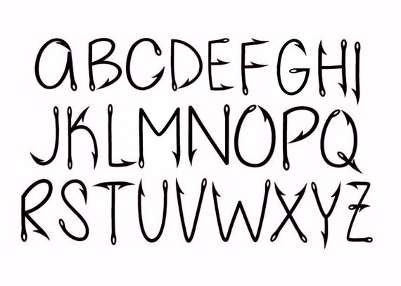 Fishing Hook Font Clipart Files for Cricut Fishing Svg - Etsy Australia