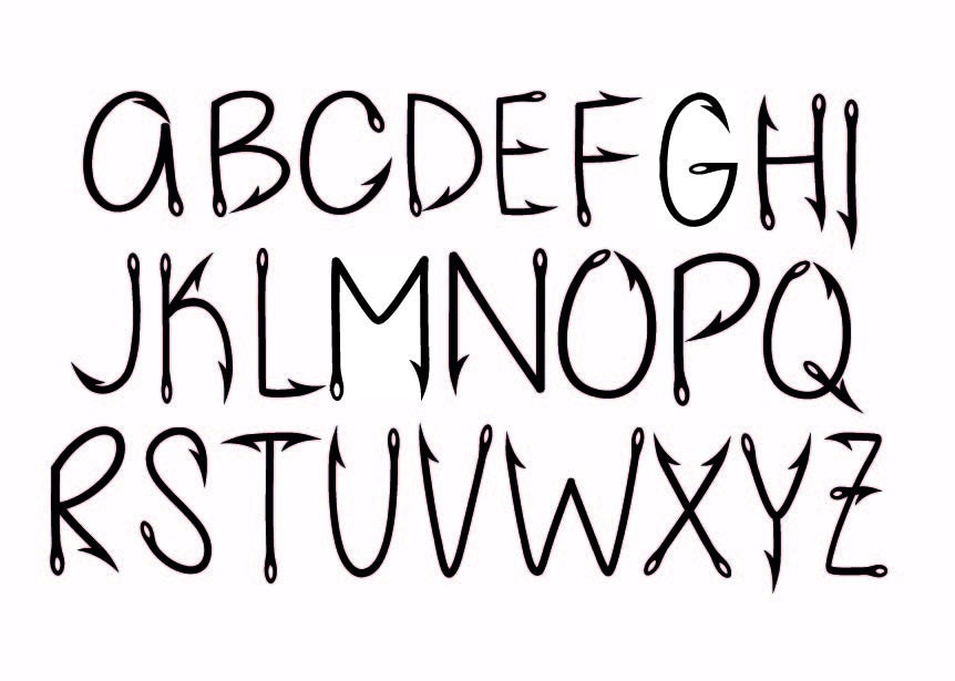 Fishing Hook Font Clipart Files for Cricut Fishing Svg - Etsy Canada