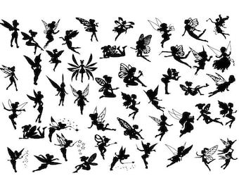 Fairy Clipart Image, Fairy Outline SVG Bundle, Fairy Outline Svg, Fairy ...