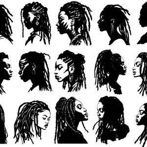 Dreadlocks SVG Bundle, Dreadlocks Clipart, Dreadlocks Vector ...