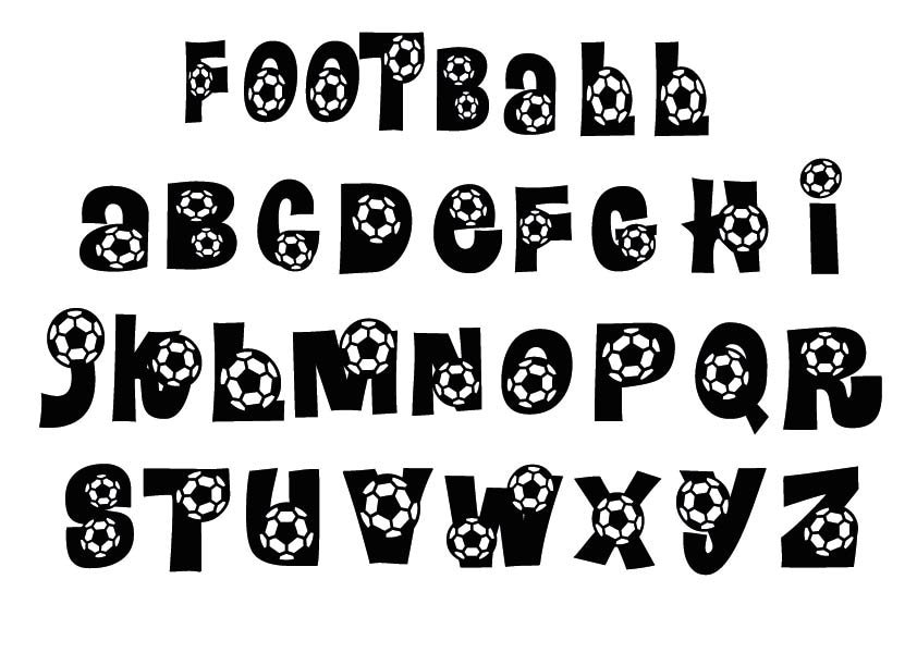 SOCCER SVG , Soccer Font Svg , Football Font Svg , Soccer Alphabet ...